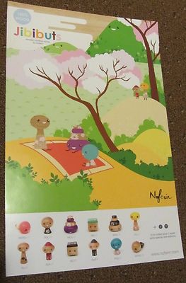 5 Lot Noferin POSTER - JIBIBUTS wooden blindbox series - 11" x 17" | eBay