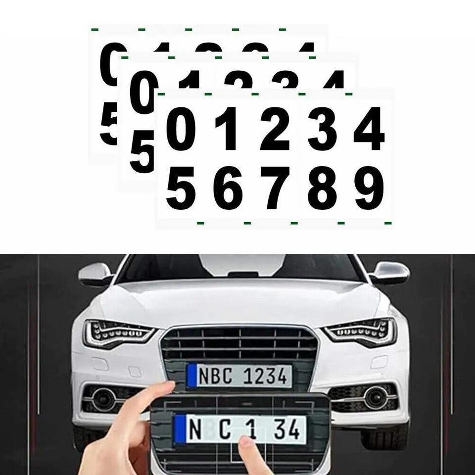 3Pcs Nanofilm License Plate Number Sticker Reflective Invisible Digital ...