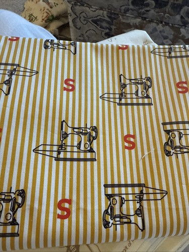 Featherweight Sewing Machine Print Fabric 60” X 36”, 100% Cotton, Free ...