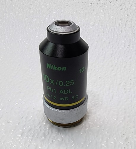Nikon 10x/0.25 Ph1-ADL ∞/1.2 WD 5.2 Microscope Objective | eBay