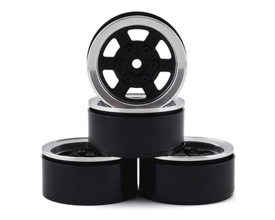 RC4WD CChand Six-Spoke 1.55" Internal Beadlock Wheels (Black) (4 ...
