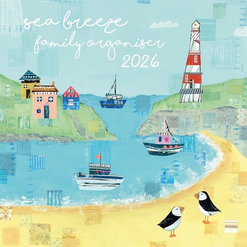 TGSC | Sea Breeze Family Organiser 2026 Calendar 16 Month Family Square ...