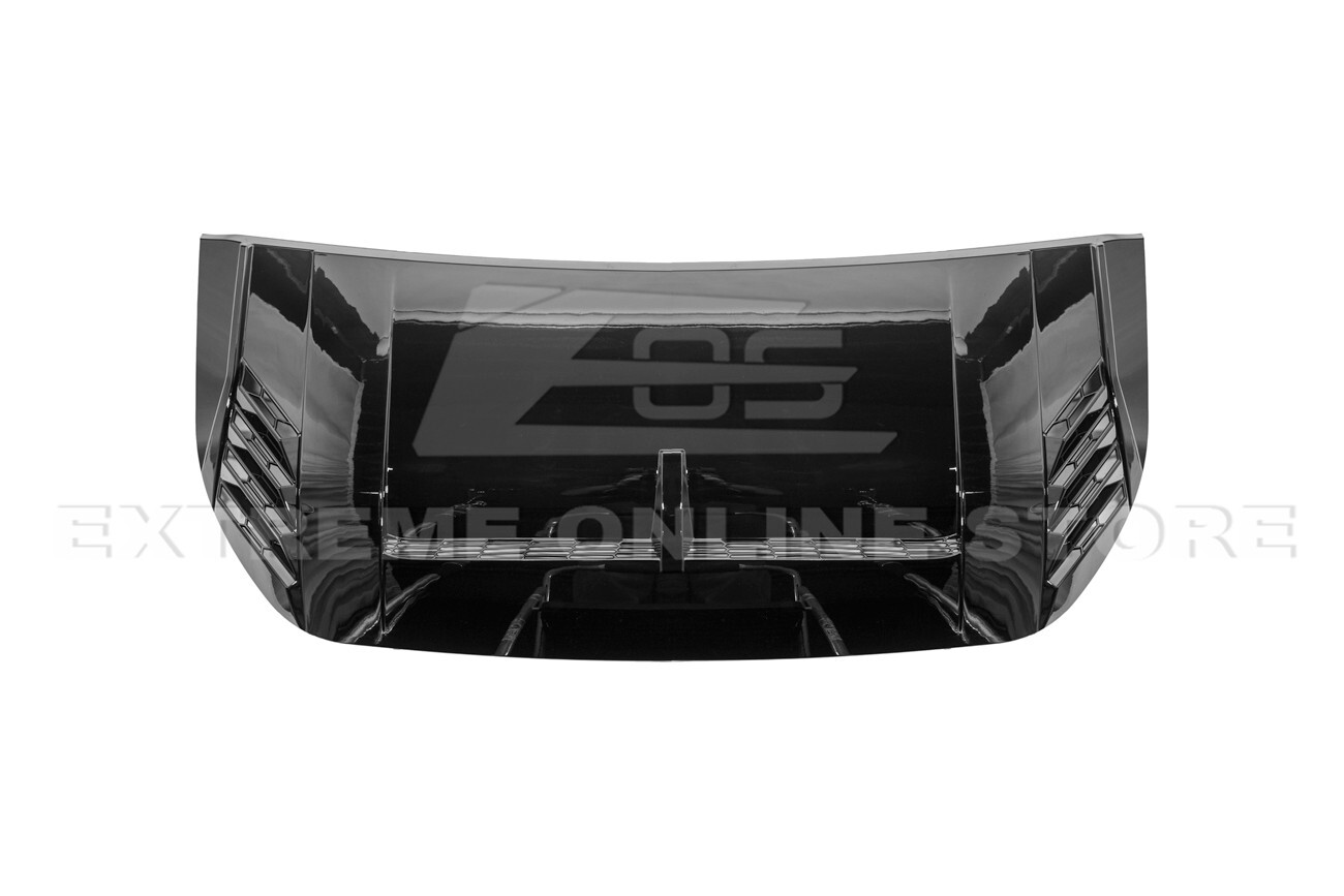 For 21-Up Ford Bronco Raptor Style GLOSSY BLACK Front Hood Bonnet Scoop ...