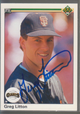 Autographed 1990 Upper Deck Greg Litton - Giants | eBay