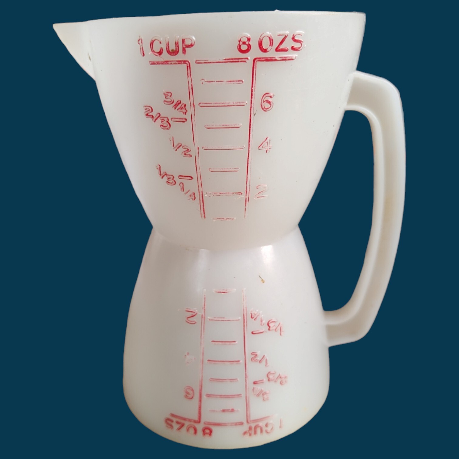 Tupperware Wet / Dry Double Measuring Cup 8 oz 2 Sided Hourglass #860 ...