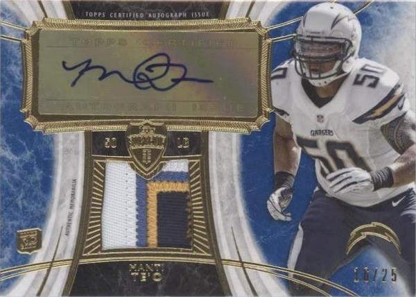 2013 Topps Supreme - Autographed Relics Blue Patch #SAR-MT Manti Te'o ...
