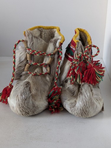 Vintage Saami Lapland Shoes Reindeer Fur Boots Sami Boots Shoes ...