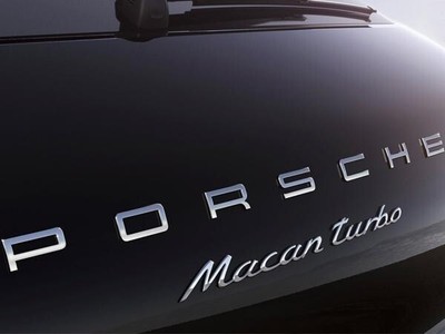 Porsche Macan Rear Trunk Chrome Porsche Lettering Badge Emblem Genuine ...