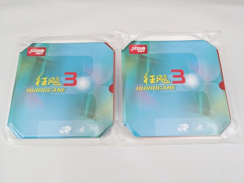 Two Pieces Red Dhs Hurricane 3 Neo Table Tennis Racket Rubbers Ping ...