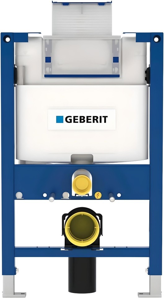 🟦GEBERIT Duofix Wall Hung WC Toilet Frame With iCon Rimless Toilet Full ...