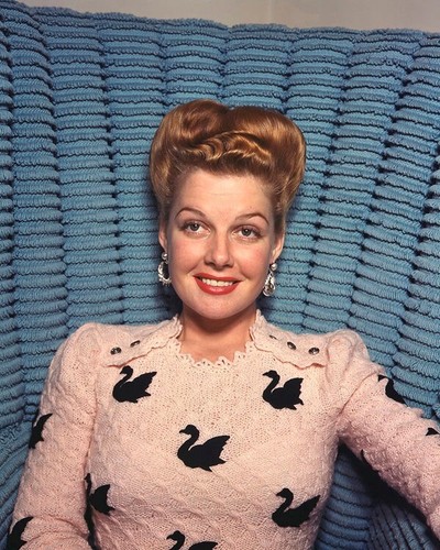 Ann Sheridan Beautiful Redhead Glamour Portrait 1940's Oomph Girl Color ...