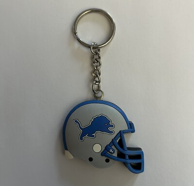 Detroit Lions Rubber Football Helmet Keychain Officially Licensed NFL ...