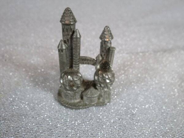 Vintage Pewter Castle With Towers With Crystal Balls 2 1/2 " | eBay