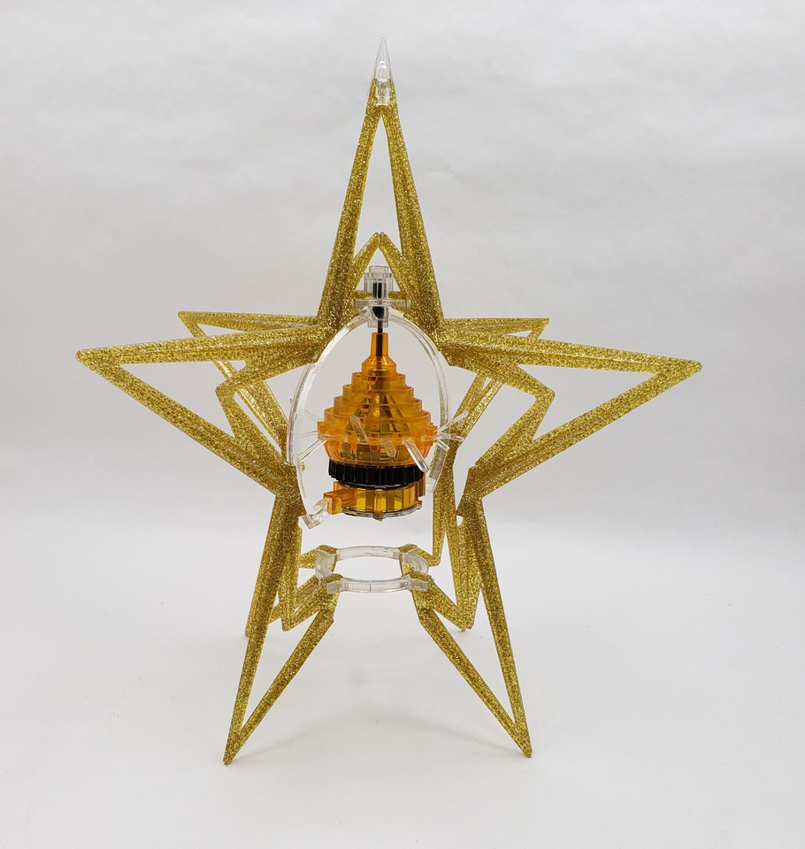 Merry Glow Star Tree Topper Spinning Rotating Sputnik Vintage Christmas ...