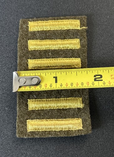 Original WW2 US Army Strip of Six Overseas Service Bars Yellow on Wool ...