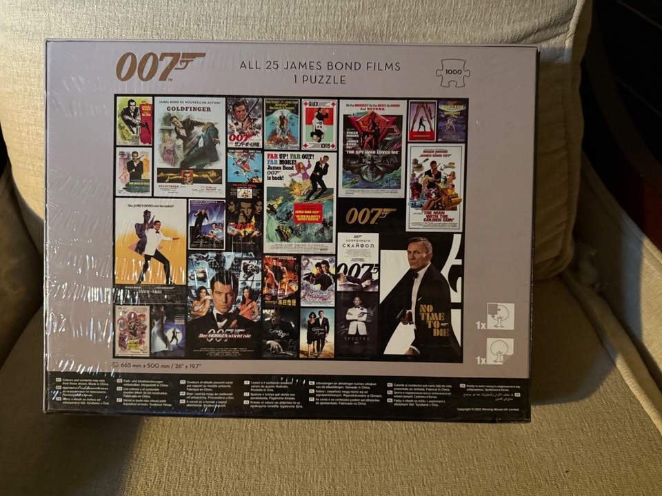 JAMES BOND PUZZLE All 25 Films in one puzzle Movie Posters Brand New in ...