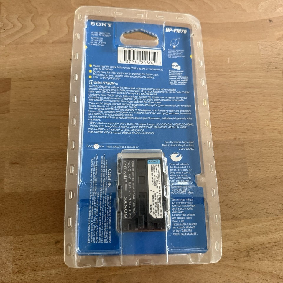 Sony NP-FM70 M Series 2360 mAh Li-Ion Battery Handycam Camcorder New | eBay