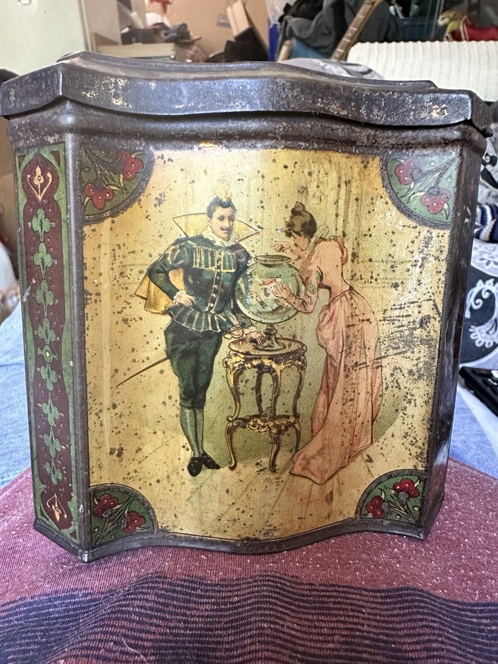 Rare Victorian Tin JJ Coleman Mustard casket /tea caddy ideal Christmas ...