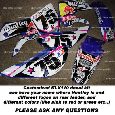 custom graphics kit for kawasaki klx 110 kx65 mini pit bike | eBay