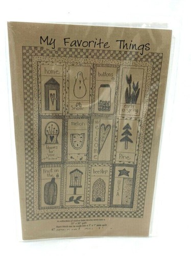 NEW Farmyard Creations My Favorite Things Quilt Pattern 1999 Karla ...