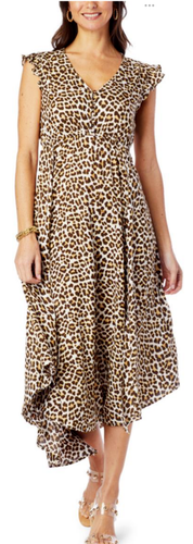 Jessica Simpson Jumbo Rosette Gabbie Hi-Low Dress, Frozen Dew, PXS ...