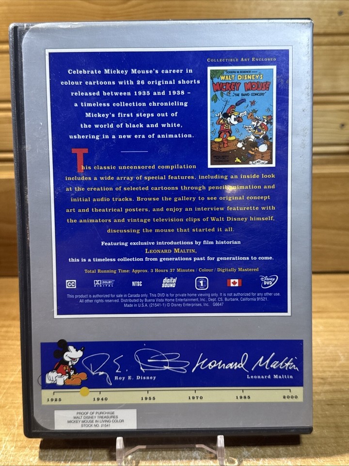 Walt Disney Treasures - Mickey Mouse in Living Color - Col of Adv - DVD ...