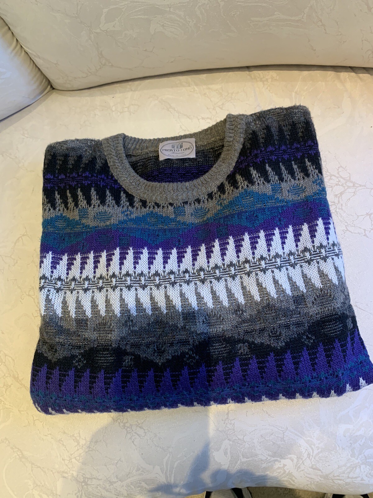 vintage PRONTO- UOMO Firenze beautiful sweater made in Italy men 50 M/L ...