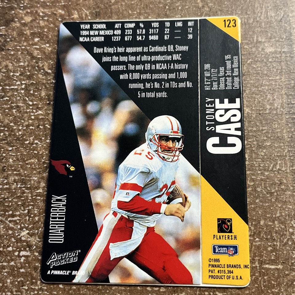 1995 Action Packed Football Card #123 Stoney Case Rookie | eBay