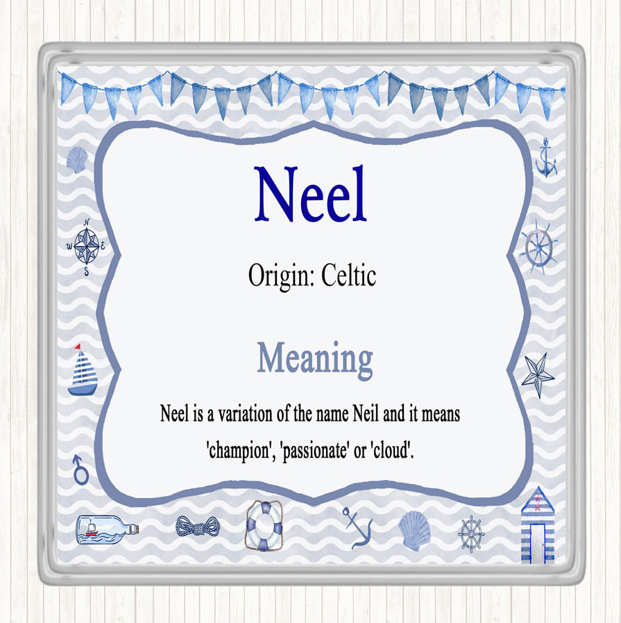 Neel Name Meaning Drinks Mat Coaster Nautical | eBay