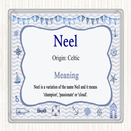 Neel Name Meaning Drinks Mat Coaster Nautical | eBay