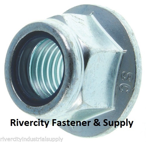 (100) 5/16-18 Nylon Insert Hex Flange Lock nuts / Stop nut / Nyloc 5 ...