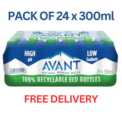 Avant natural mineral water 24 x 330ml | High pH | Low Sodium | eBay UK