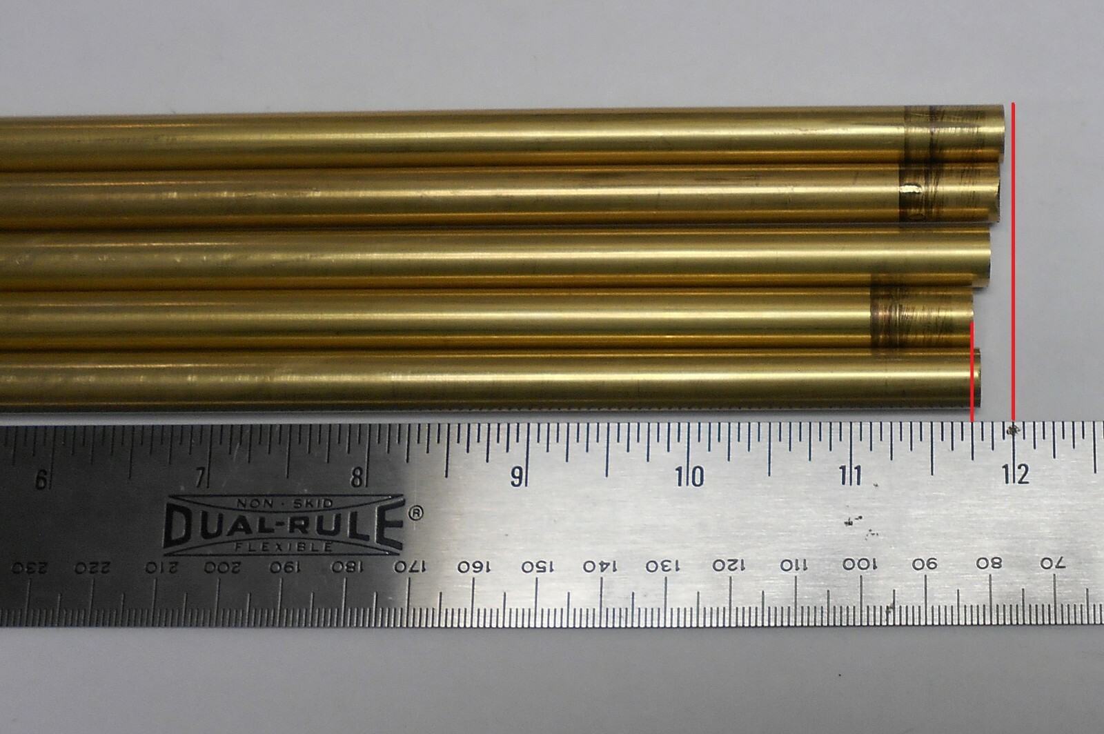 (5) Pieces 360 SOLID BRASS round stock 3/8" (0.375) 11" RND rod ...