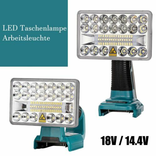 18V/14.4V LED Flashlight Spotlight Outdoor Work Lighting For Makita ...