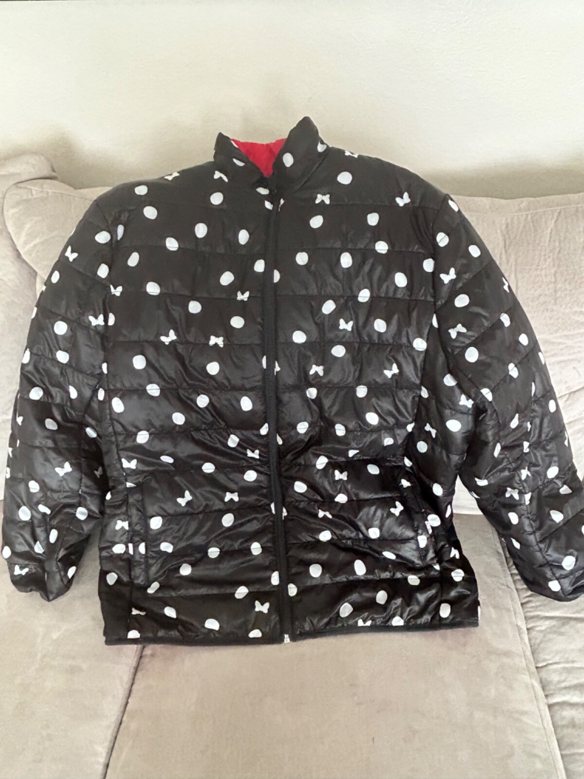 Disney Minnie Mouse reversable puffer coat adult unis… - Gem