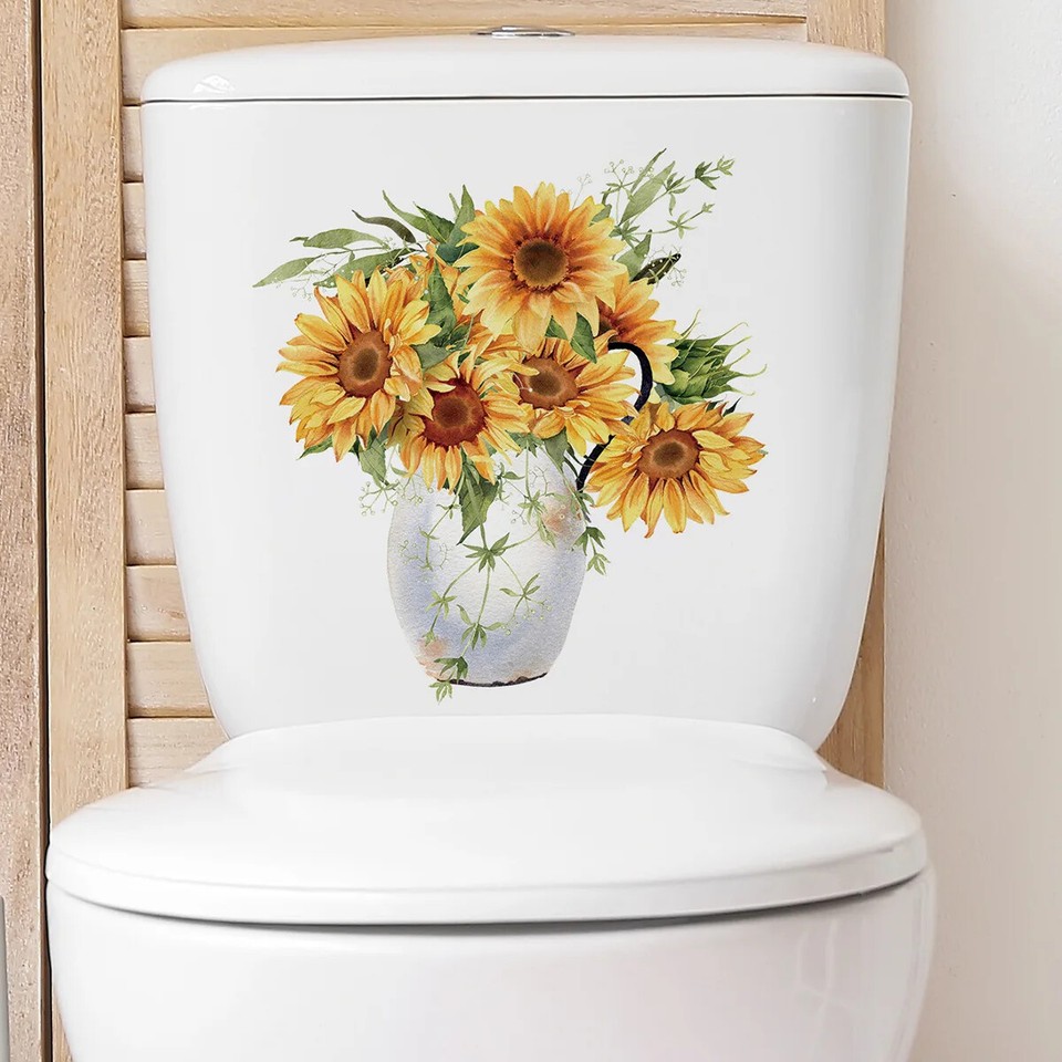 New Green Plant Leaves Bathroom Toilet Sticker Designs WC Closes tool ...