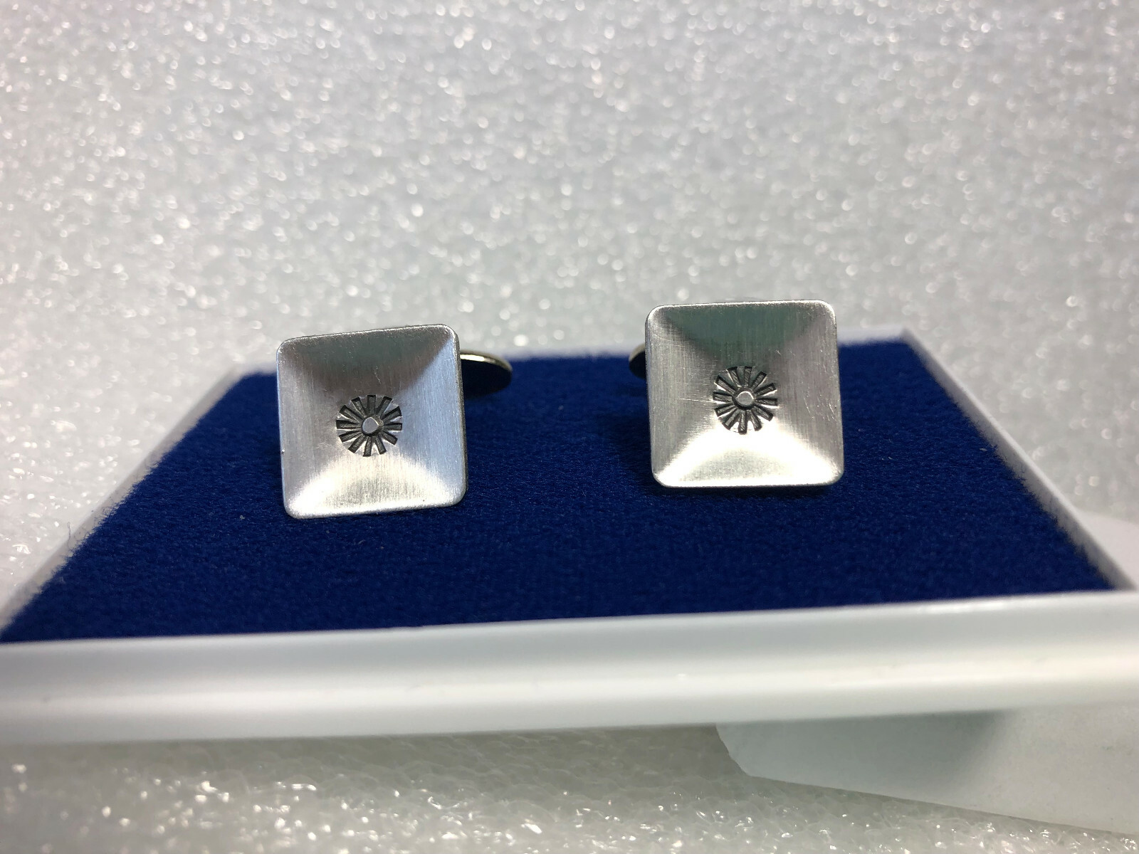 UNUSED Fine Jewelry Pewter Cufflinks Jousi Turku Finland MODERNIST ...