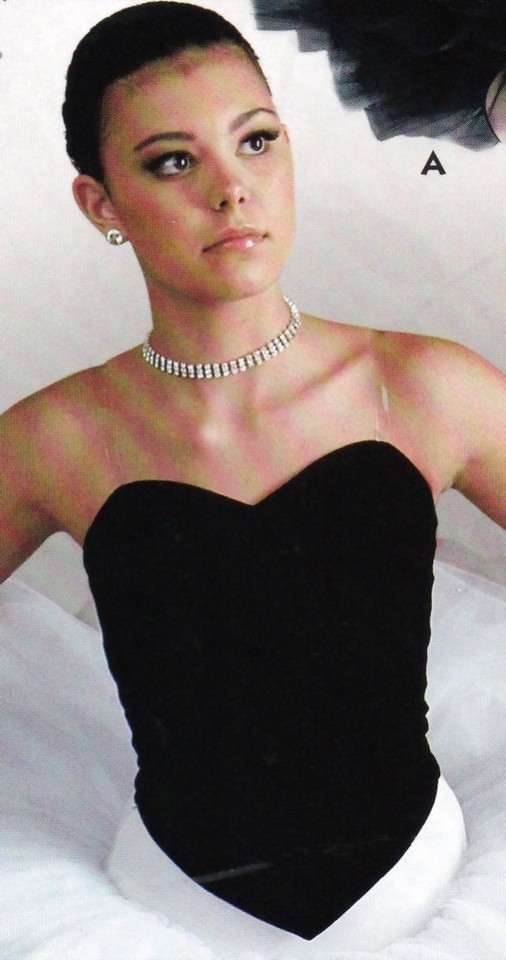 Basque Spandex VelvetBack Ballet Ballerina Clear Strap Princess Seam 5 ...