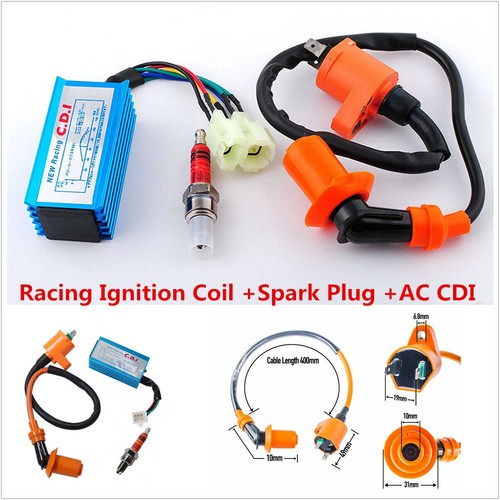 Racing Ignition Coil CDI Box Spark Plug For GY6 50cc-150cc Scooter Go ...