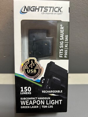 NightStick Subcompact Weapon Light w/Green Laser Fits Sig P365/XL/SAS ...