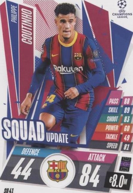 2020-21 Topps Match Attax UCL Extra - Squad Update Philippe Coutinho # ...