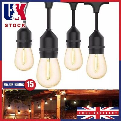 HEAVY DUTY FESTOON S14 IP65 WATERPROOF LED OUTDOOR GARDEN STRING LIGHTS ...