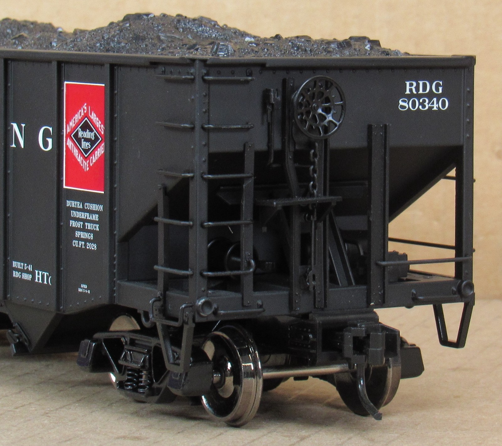 Atlas O 7755-4 Reading 55-Ton Fishbelly Hopper Car O-Scale (2-Rail) LN ...
