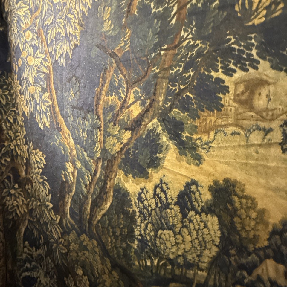 HUGE Backed French Verdure Style Tapestry Reproduction Textured ...