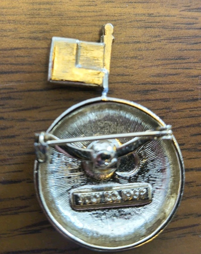 Rare vintage commemorative July 20, 1969 US Moon Landing Pin/Brooch | eBay