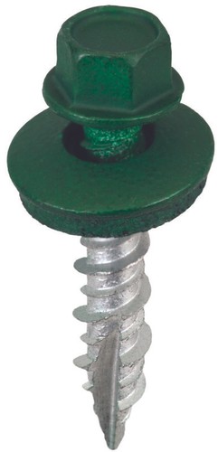 GREEN METAL ROOFING SCREWS #9 X 1" 250 PACK 1/4" HEX DRIVE FAST SHIP ...