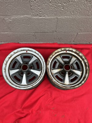 (2) Pontiac Rally II Wheels 15x7 HM Code | Firebird Grand Prix Lemans ...