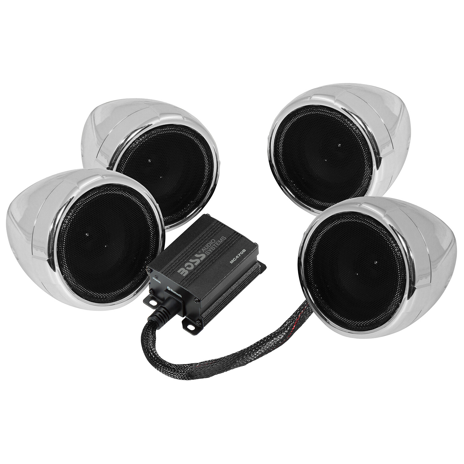 Boss Audio Systems MC470B Motorcycle Speaker Amplifier, Bluetooth, 3 ...