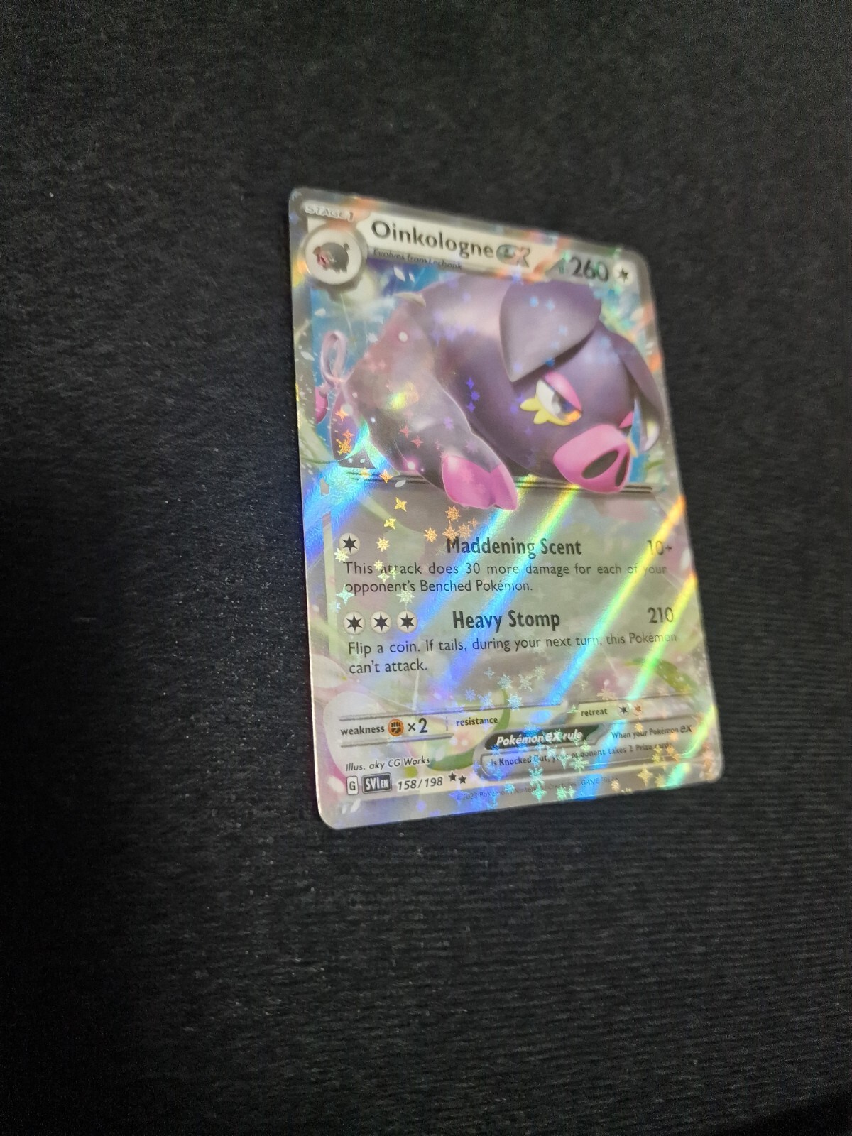 Pokémon TCG Oinkalogne ex Scarlet & Violet Base Set 158/198 Holo Double ...