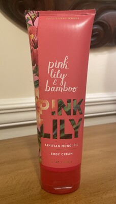 Bath and Body Works BBW Pink Lily & Bamboo Body Cream w/ Tahitian Monoi ...